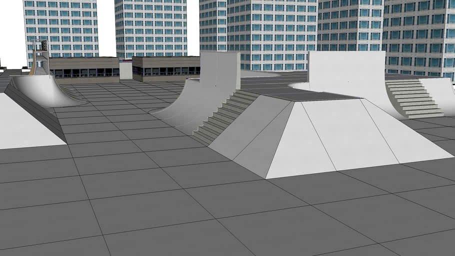 CREATE A PARK - Example of a created park 3d model