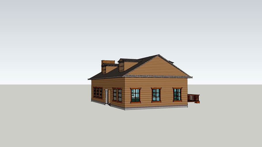 Simple house 3d model