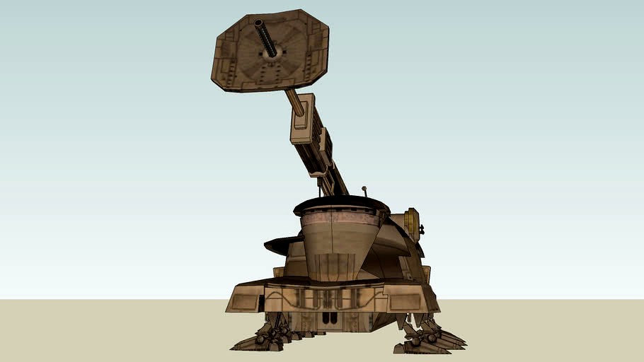 Republic Self-Propelled Heavy Artillery - Turbolaser (SPHA-T) 3d model