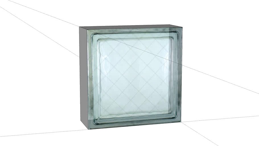 glass block brick 3d model