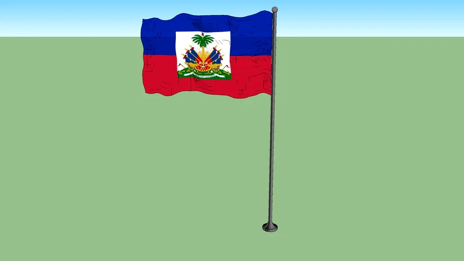 Flag of the First Republic of Haiti (1859-1964) 3d model