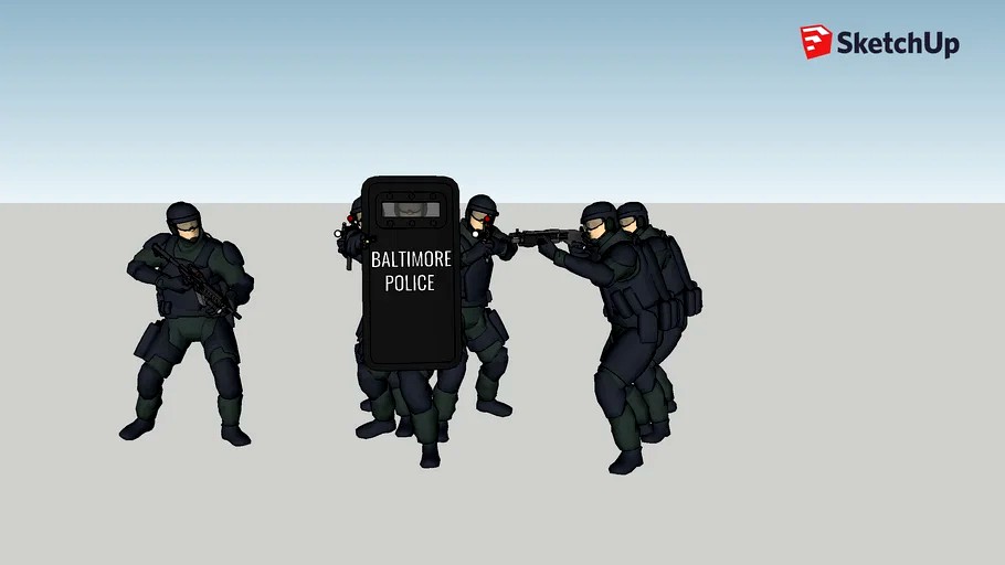 Baltimore Police SWAT #3 3d model