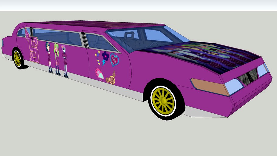 MLP Equestria Girls Shadowbolts Limo 3d model