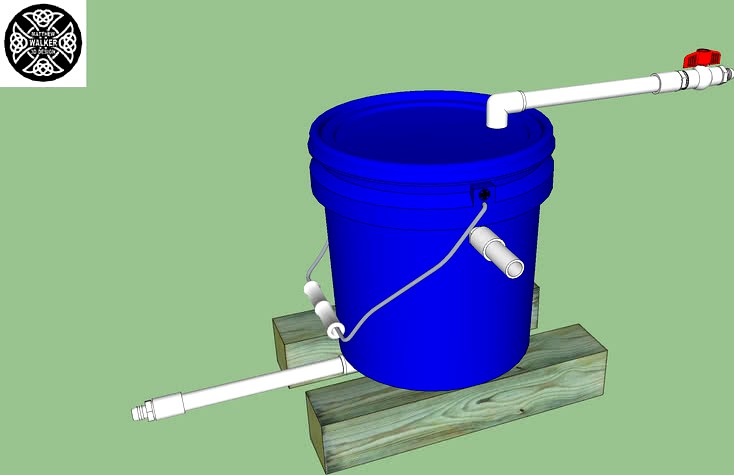 Stand Pipe / Bucket for Ram Pump 3d model
