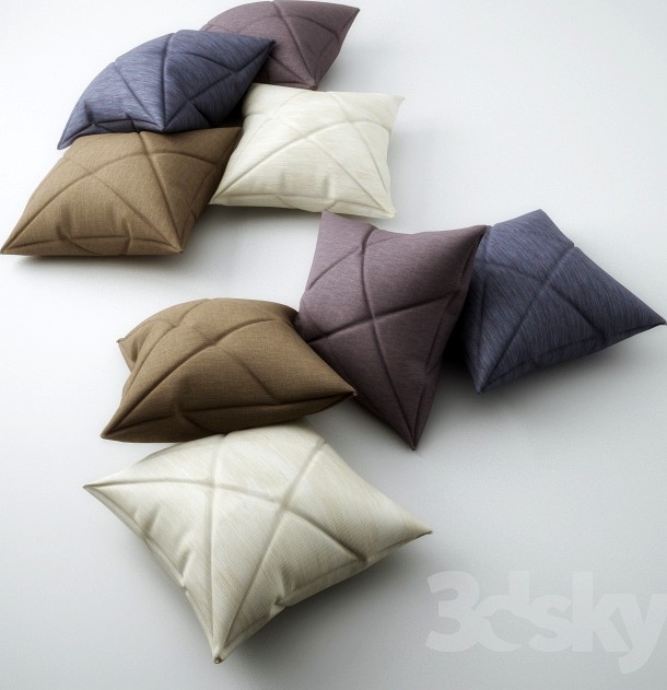 8 pillows 3d model