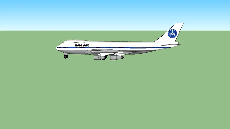 Panam Boeing 747 3d model