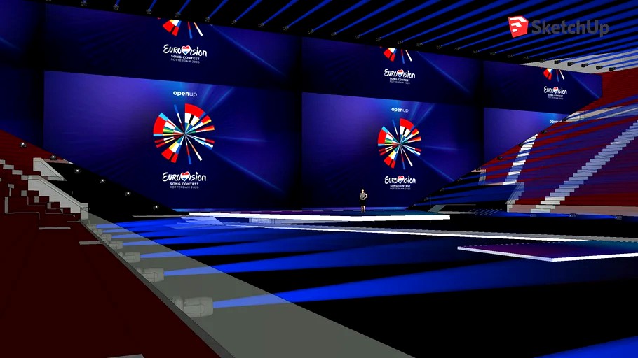 eurovision 2020 stage design 3d model