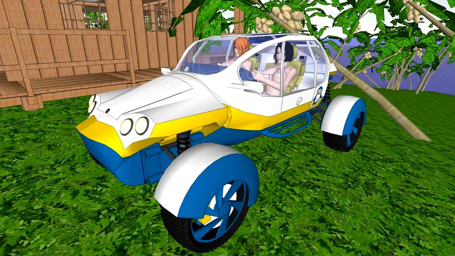 Amphibious dune-buggy 3d model