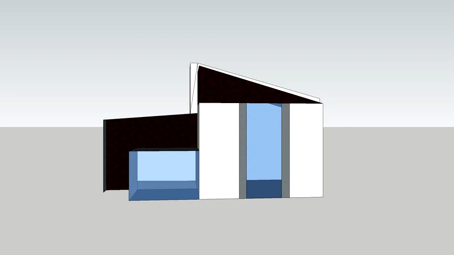 Simple modern house 3d model