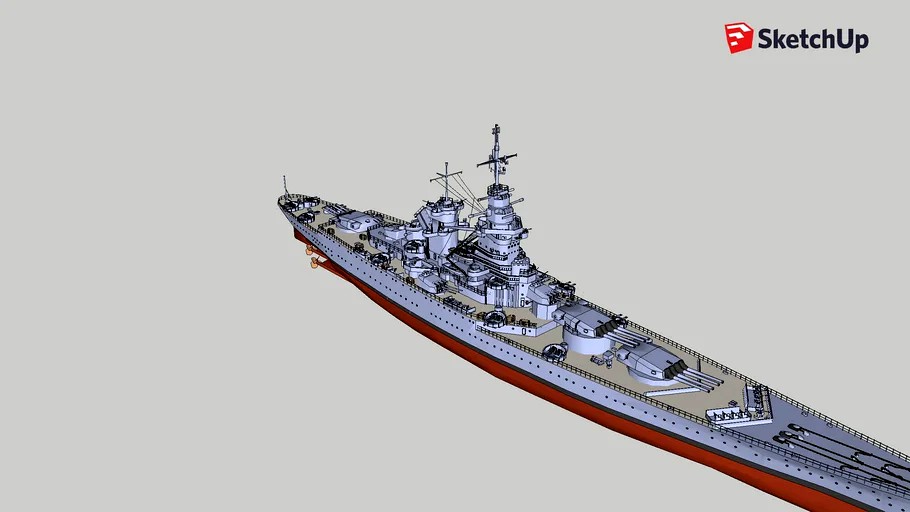 Alsace Battleship 3d model