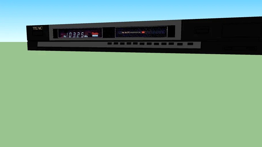 TEAC T-890 stereo AM/FM tuner 3d model