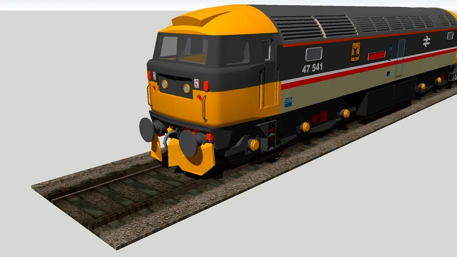 Class 47 Intercity Highland Rail 3d model