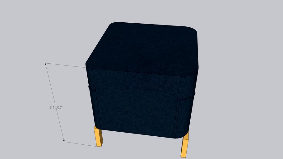 Project 62 Ottoman 3d model