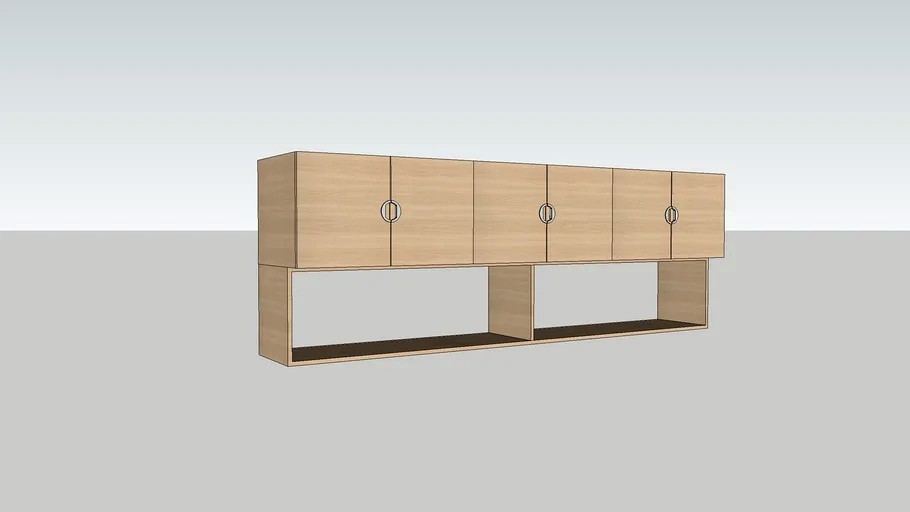 Overhead storage cabinets and shelves 3d model