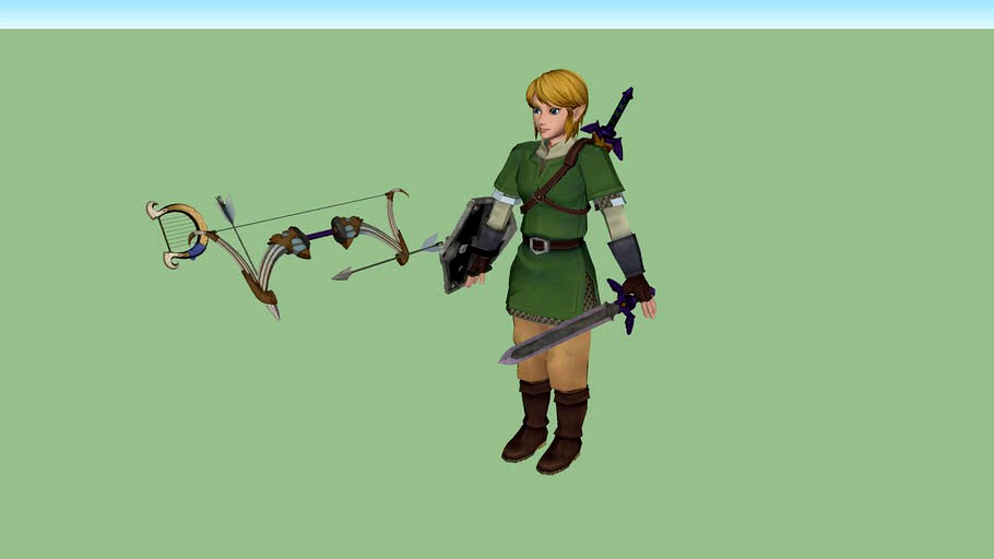 Zelda als link 3d model