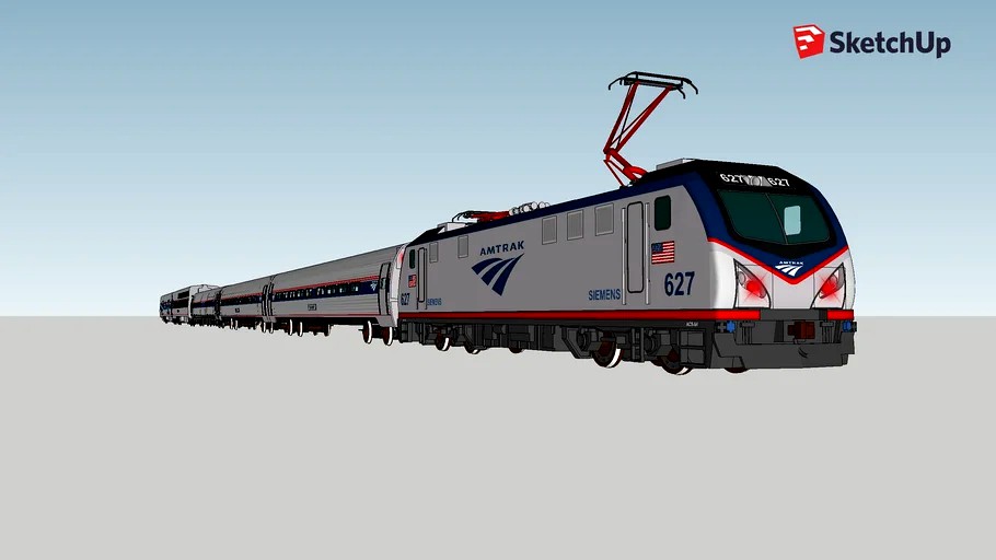 Amtrak Cardinal 3d model