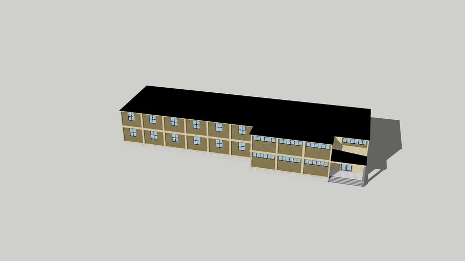Modern Military Barracks 3d model