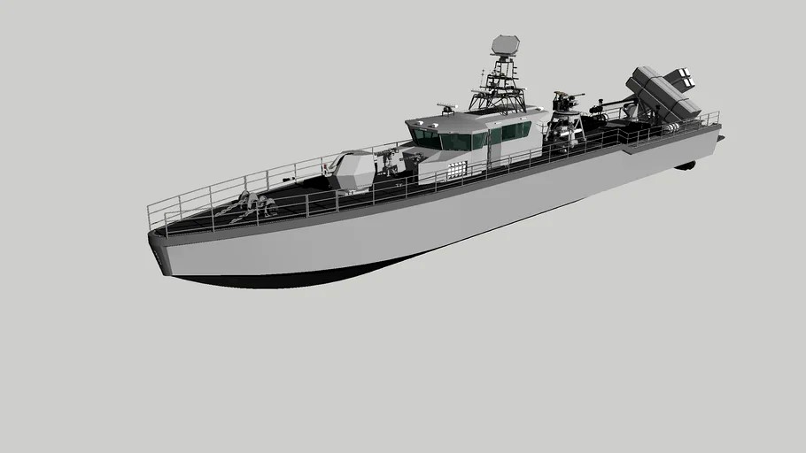 ADVANCED+LOW+RADAR+SIGNITURE+FAST+MISSILE+PATROL+BOAT 3d model