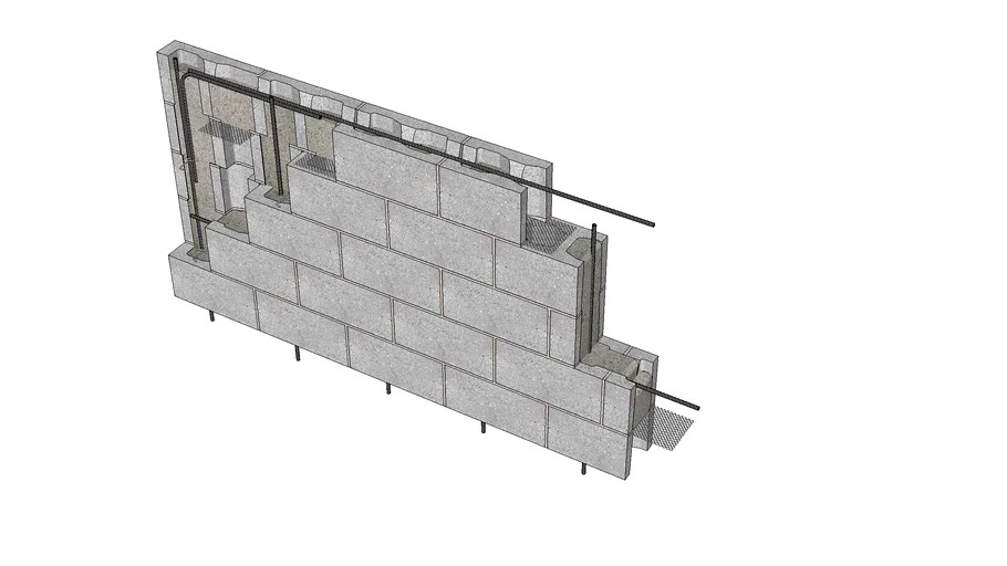 02.120.01D End of wall or jamb 3d model