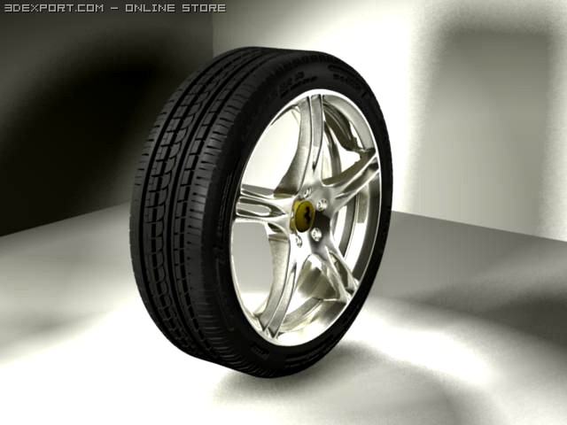 Pirelli Tyre Ferrari Rim 3D Model