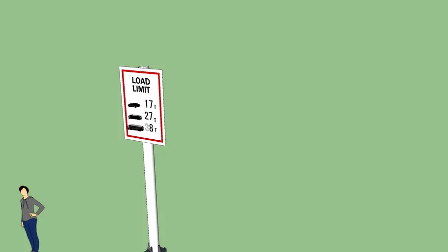 Standard Load Limit Sign DPWH 3d model
