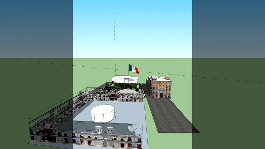 Plaza Bicentenario. Tepic, Nayarit. 3d model