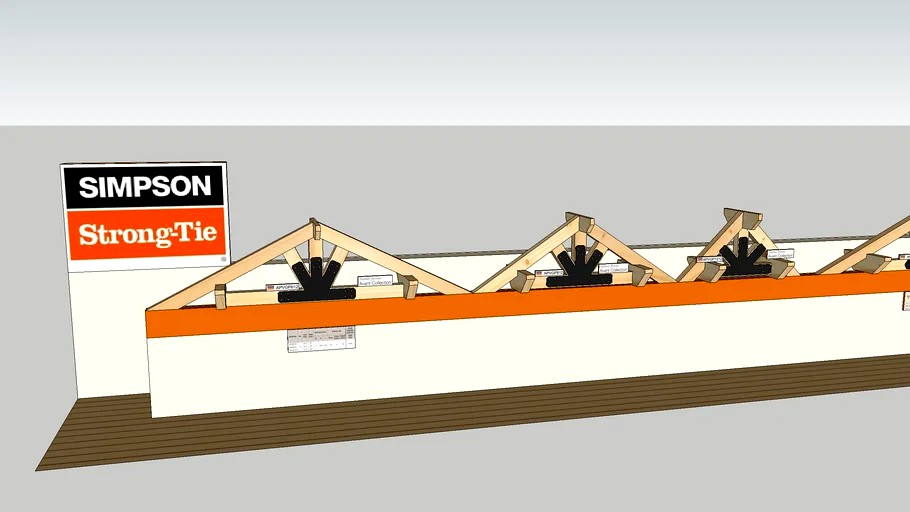 Simpson Strong-Tie Timber Truss Decorative Gable Plates 3d model