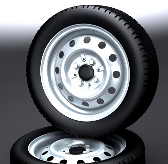 Stamped steel wheel 3D Model