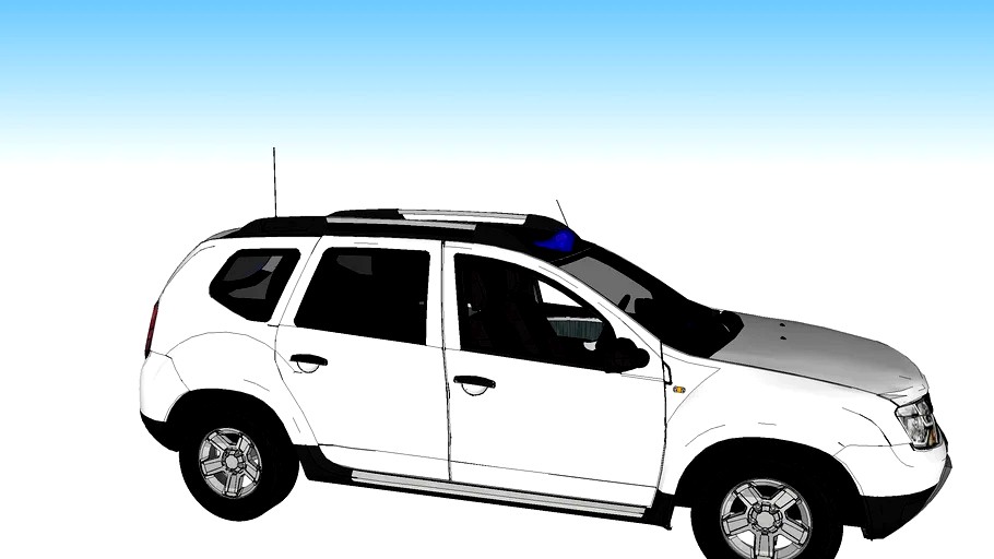 Dacia Duster Police Nationale version Briage Anti-criminalité 3d model