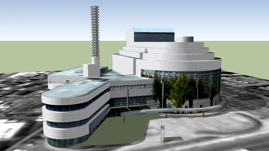 Obu City Labor Cultural Center 3d model