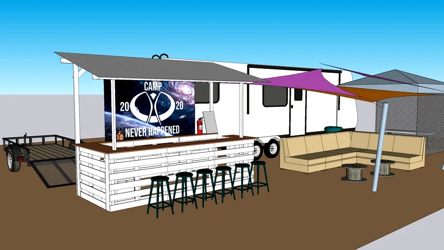 Burning Man solo camp 3d model