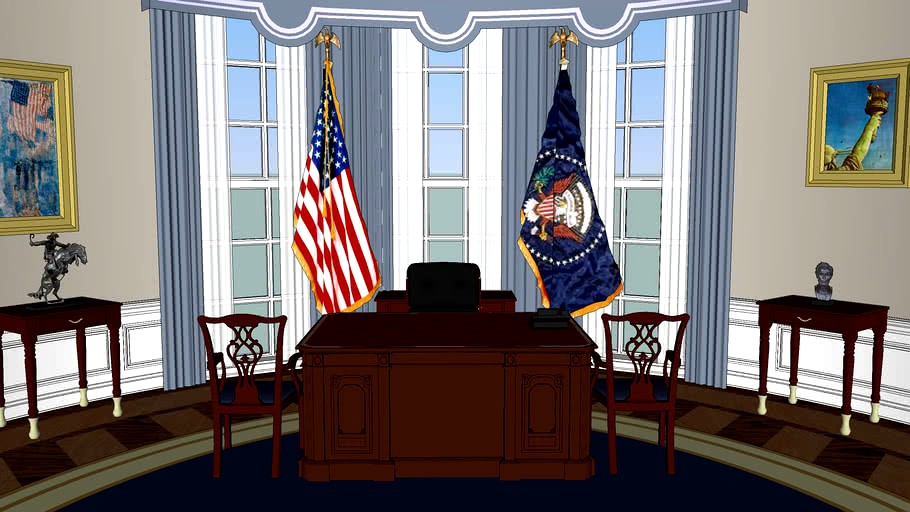 Oval Office Remake 3d model
