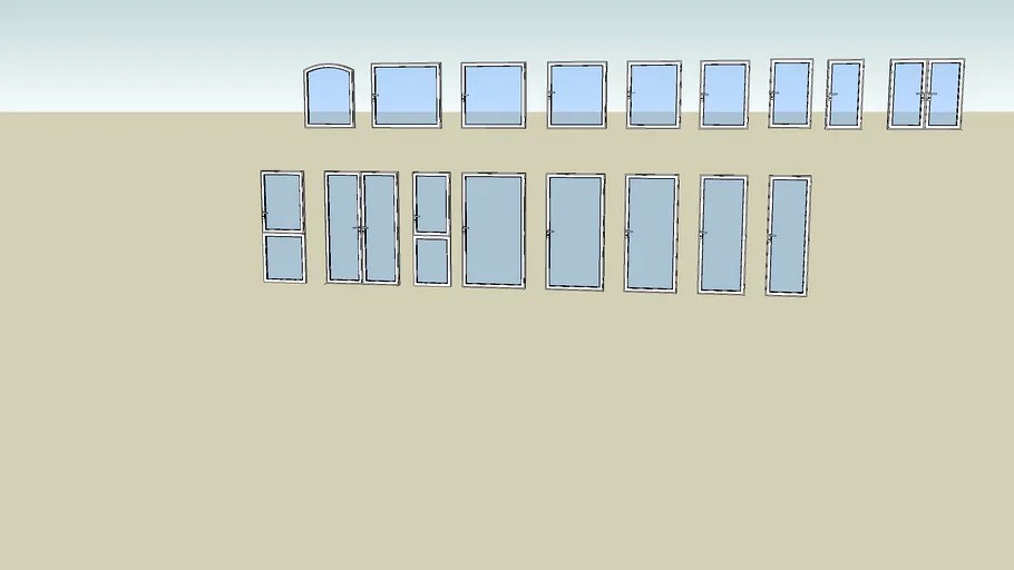 GLASS WINDOWS 3d model