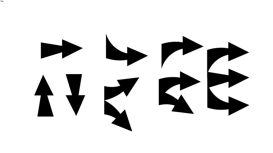 Mindmap Arrows 3d model