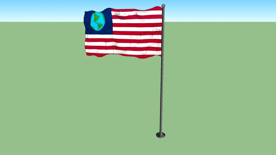 Old Freebie, the terrestrial flag of the animated TV series Futurama 3d ...