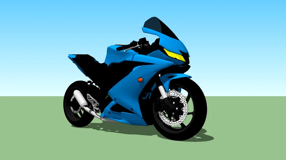 Yamaha r15 V3 (updated) 3d model