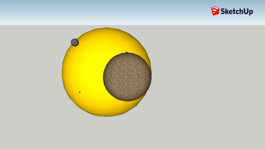 solar and lunar eclipse 3d model