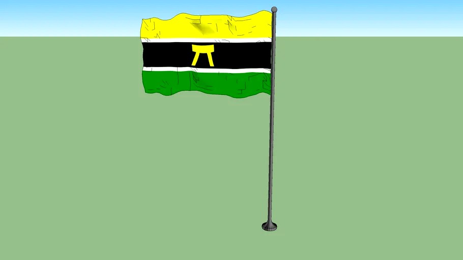 Flag of Ashanti 3d model