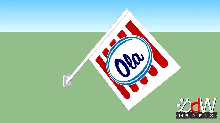 Ola IJs vlag 3d model