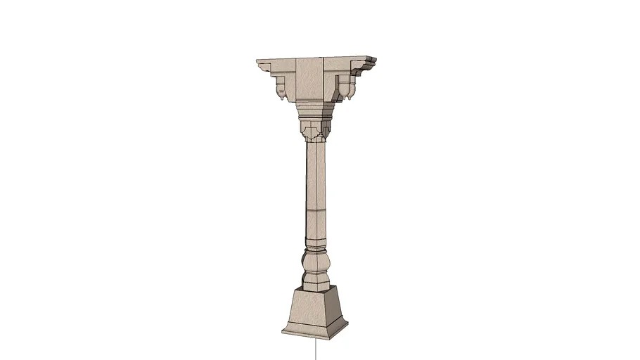 Indian Temple column 3d model