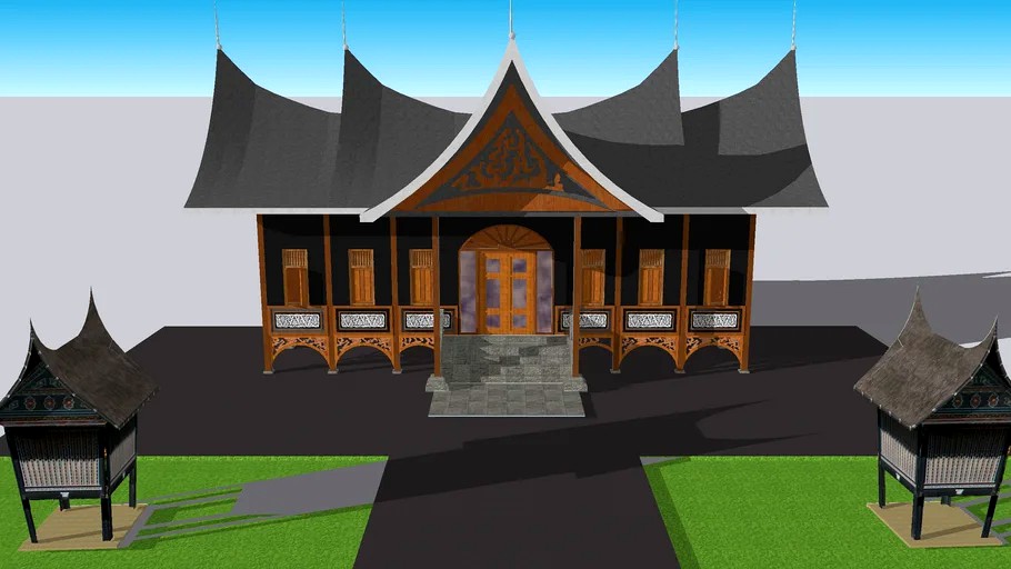 RUMAH GADANG MINANGKABAU 3d model