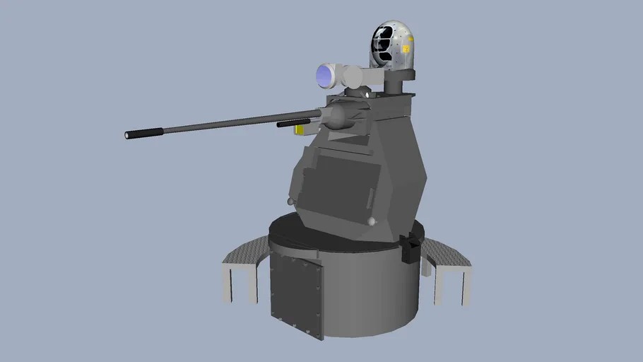 us_navy+naval+automated+turret 3d model
