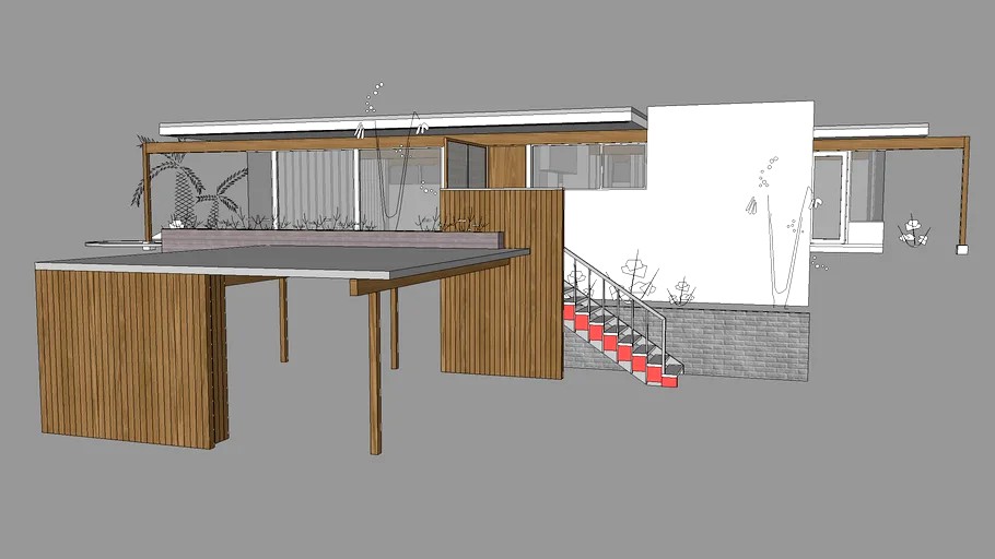 Richard Neutra Perkins House - 1955 3d model