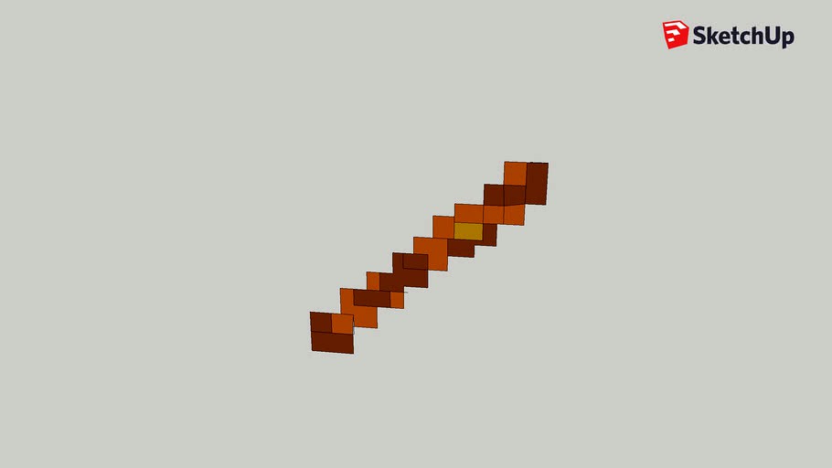 minecraft stick 3d model