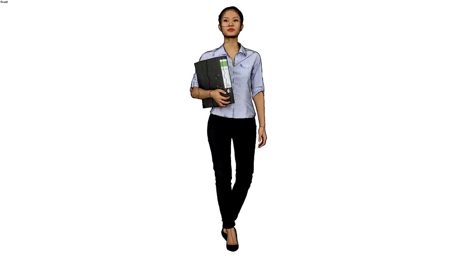 3d human office worker model