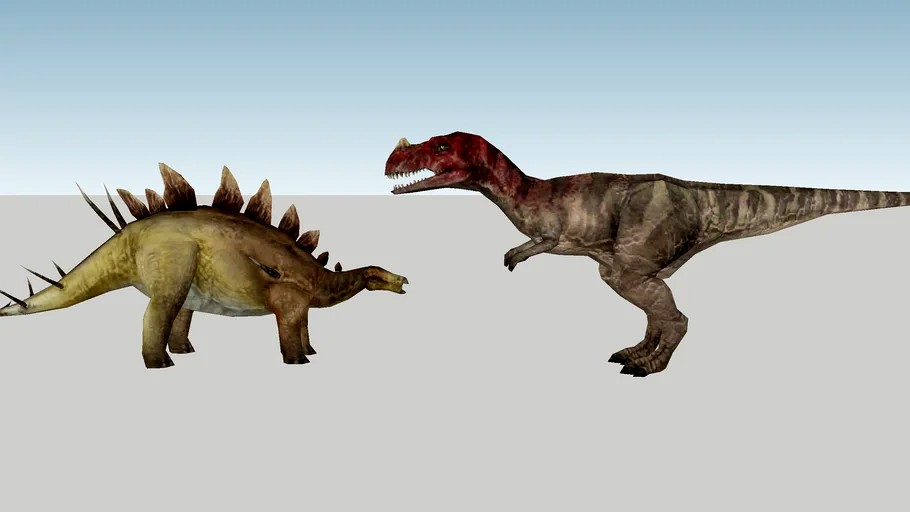 ceratosaurus vs kentrosaurus 3d model