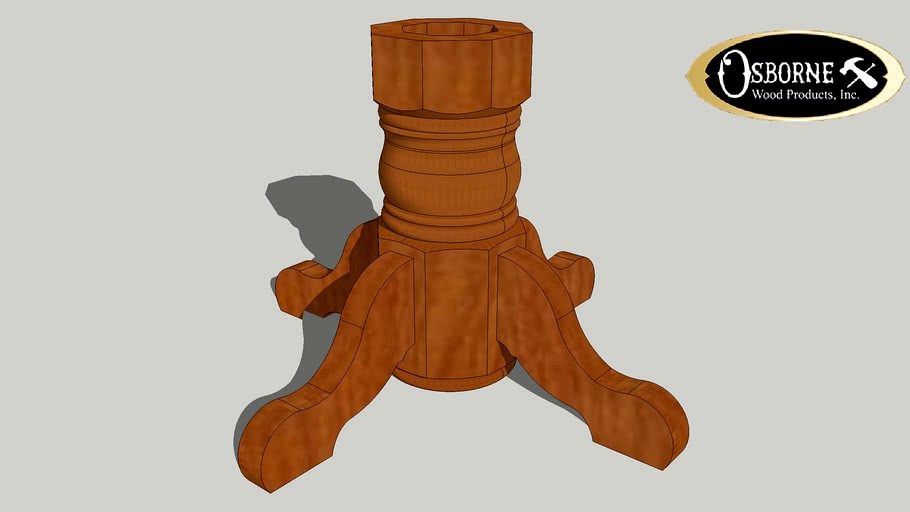 Traditional Pedestal Base Kit 3d model