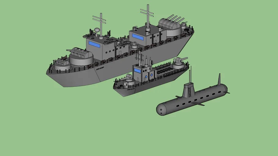 Navy Ships 3d model