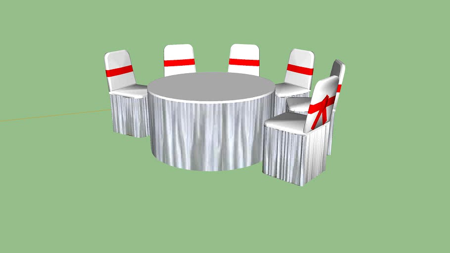 Meja Round Table 3d model