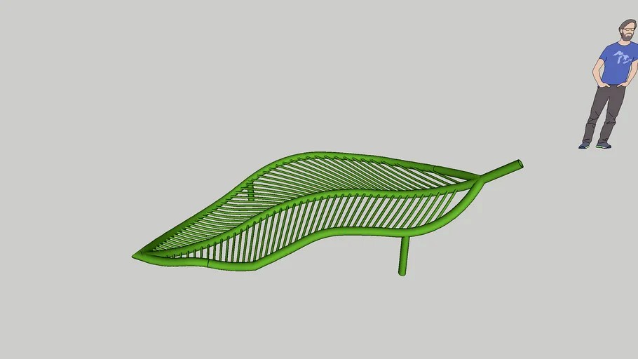 leaf bench 3d model